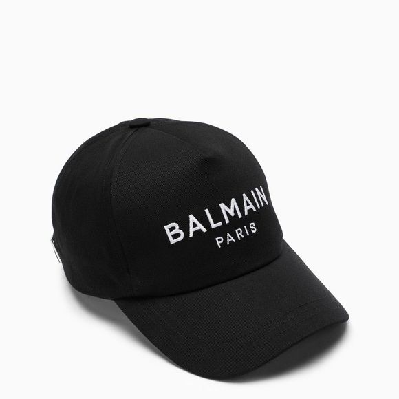 Balmain | Accessories | Balmain Black Baseball Cap With Logo | Poshmark